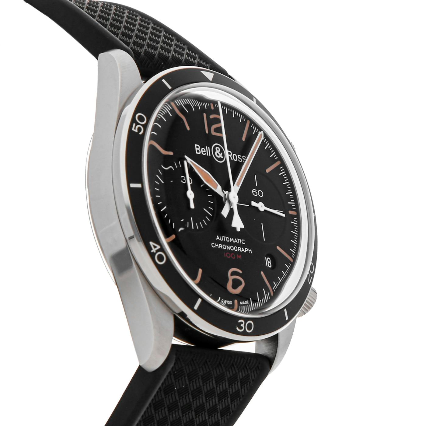 Pre-Owned Bell & Ross BR V2-94 Steel Heritage Chronograph BRV294-HER-ST ...