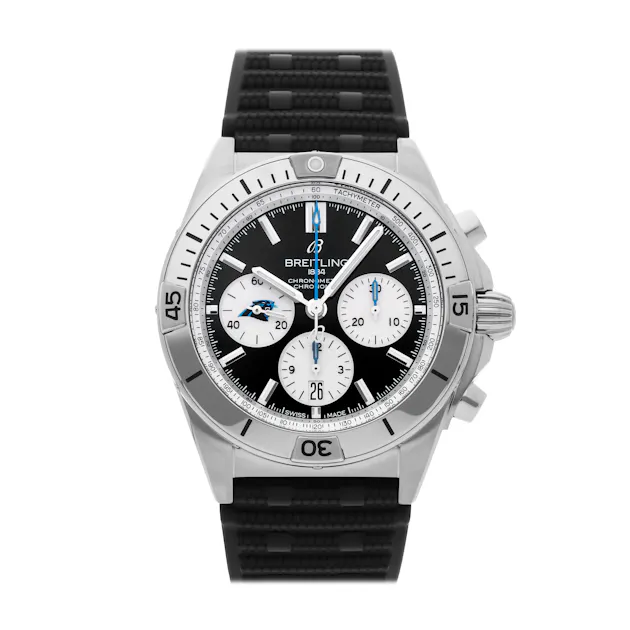 Pre-Owned Breitling Chronomat B01 NFL Carolina Panthers AB01342B1B5S1